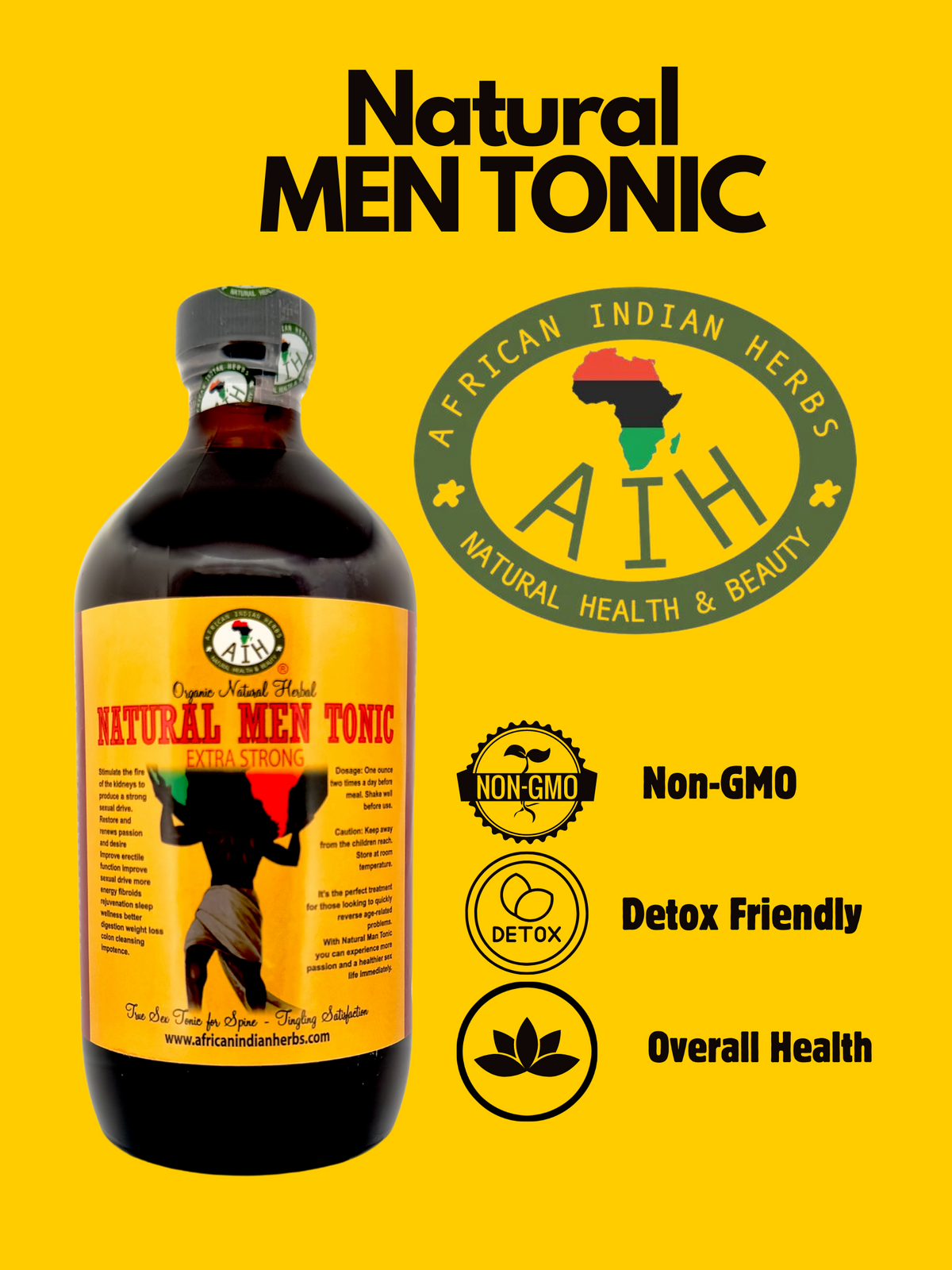 Natural Men Tonic - 16 oz Bottle — African Indian Herbs