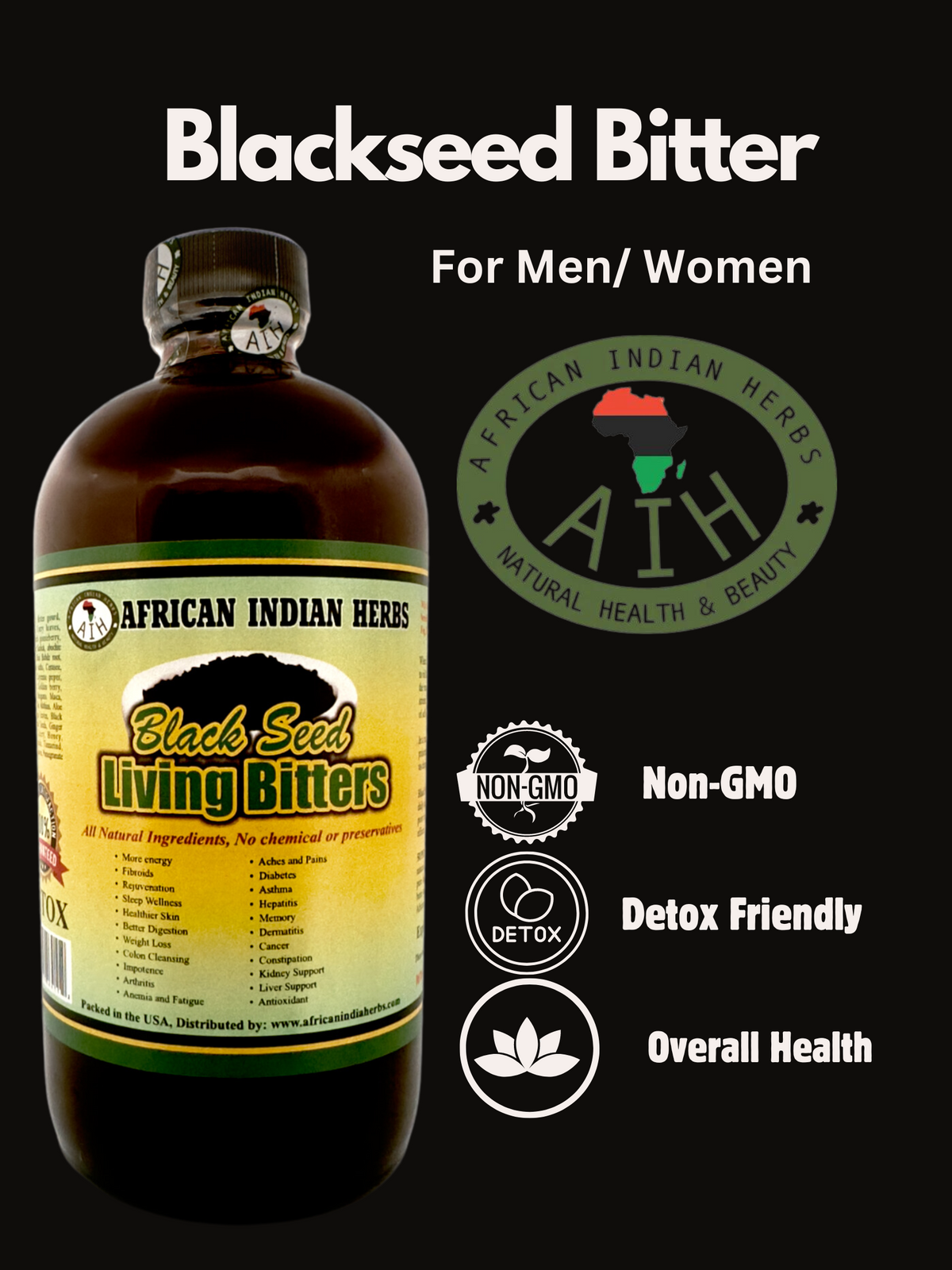 Black Seed Living Bitters — African Indian Herbs