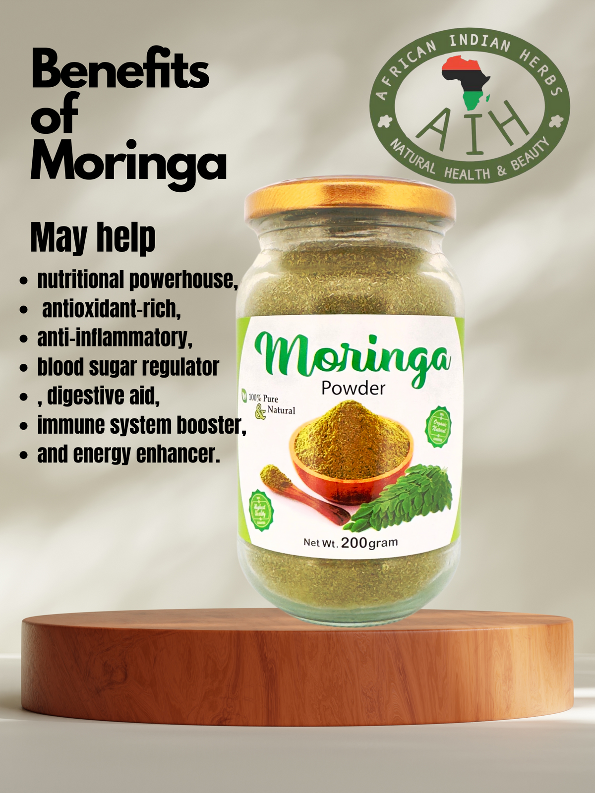 Moringa Powder — African Indian Herbs