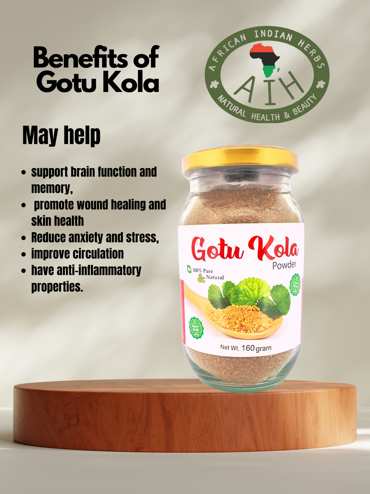Gotu Kola Powder — African Indian Herbs