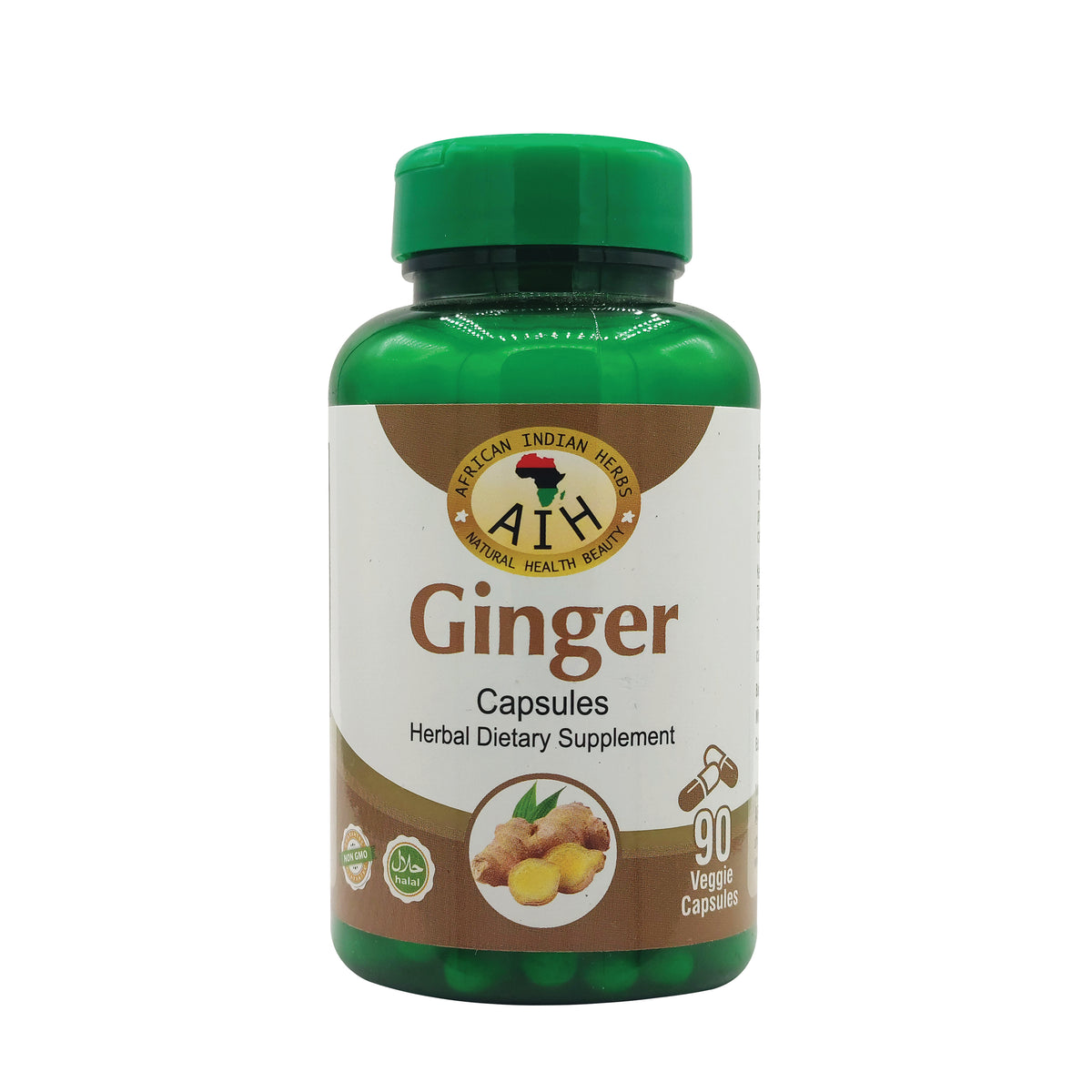 Ginger 90 Capsules — African Indian Herbs